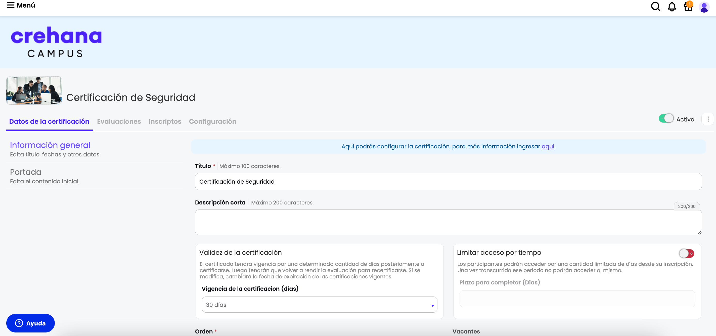 Nuevo feature: certificaciones con vencimiento en Crehana