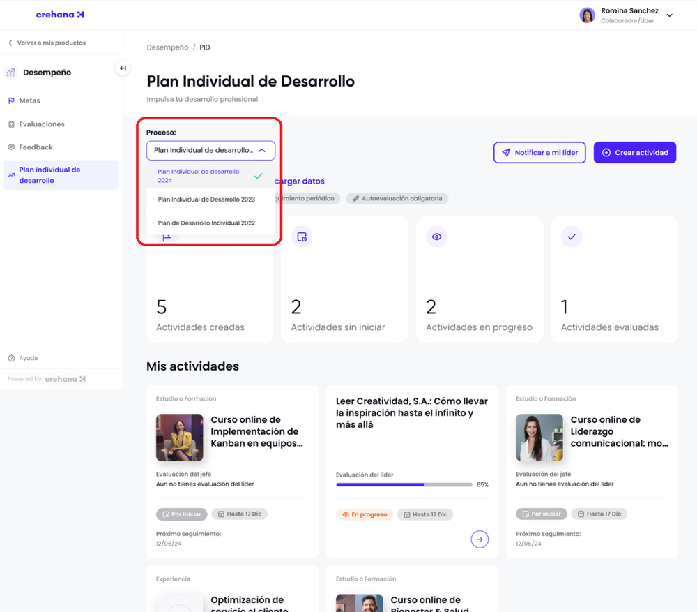 Nuevo Dashboard en el PID de Crehana | Curso | Crehana